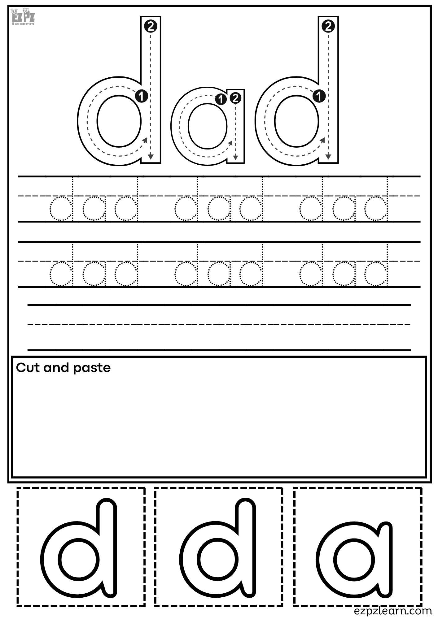 Father's Day Cut and Paste Activity - Ezpzlearn.com