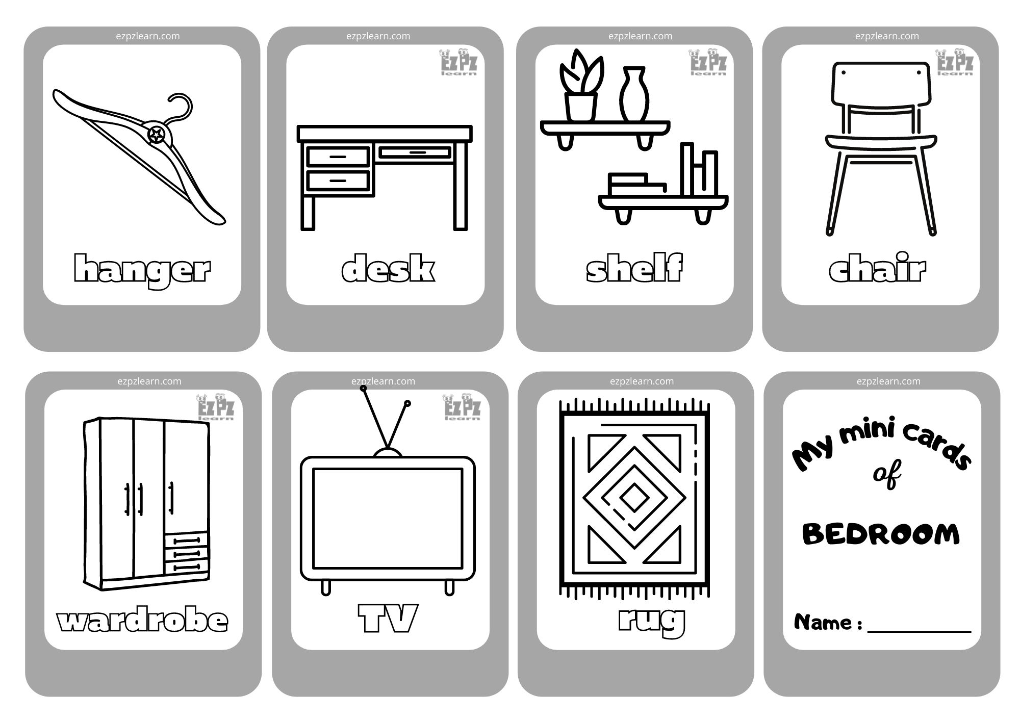 Bedroom - Ezpzlearn.com