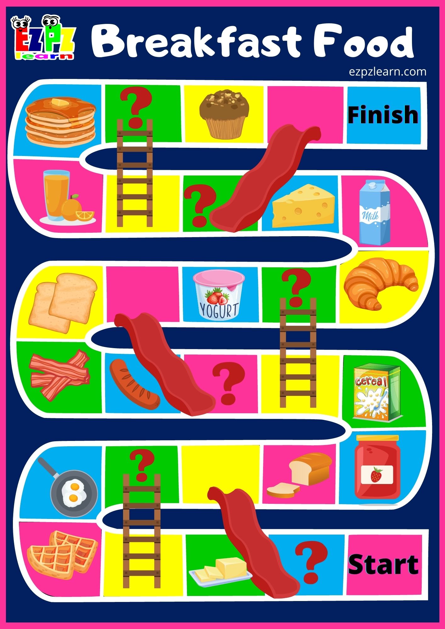 Breakfast Food - Ezpzlearn.com