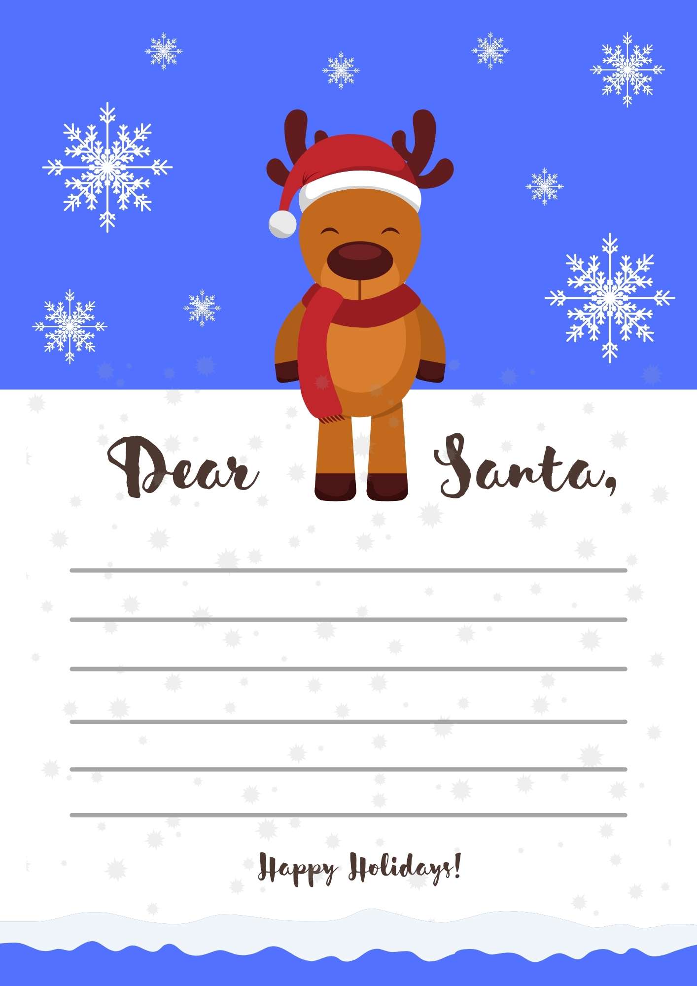 Letter to Santa Rudolph - Ezpzlearn.com