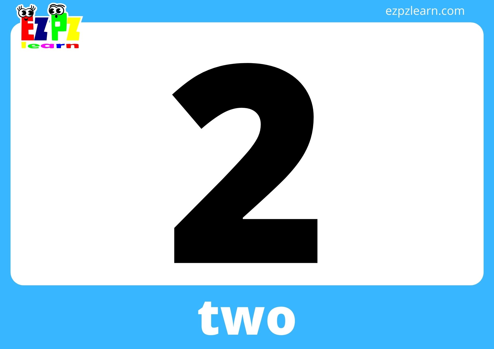 Numbers Flashcards With Words ONLINE - Ezpzlearn.com