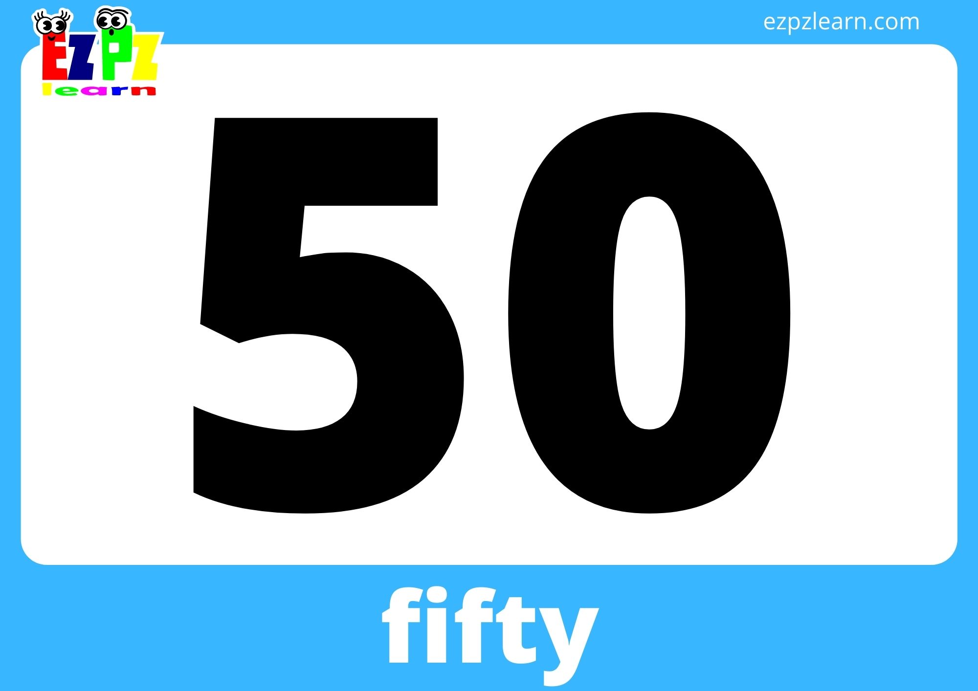 Numbers Flashcards With Words ONLINE - Ezpzlearn.com