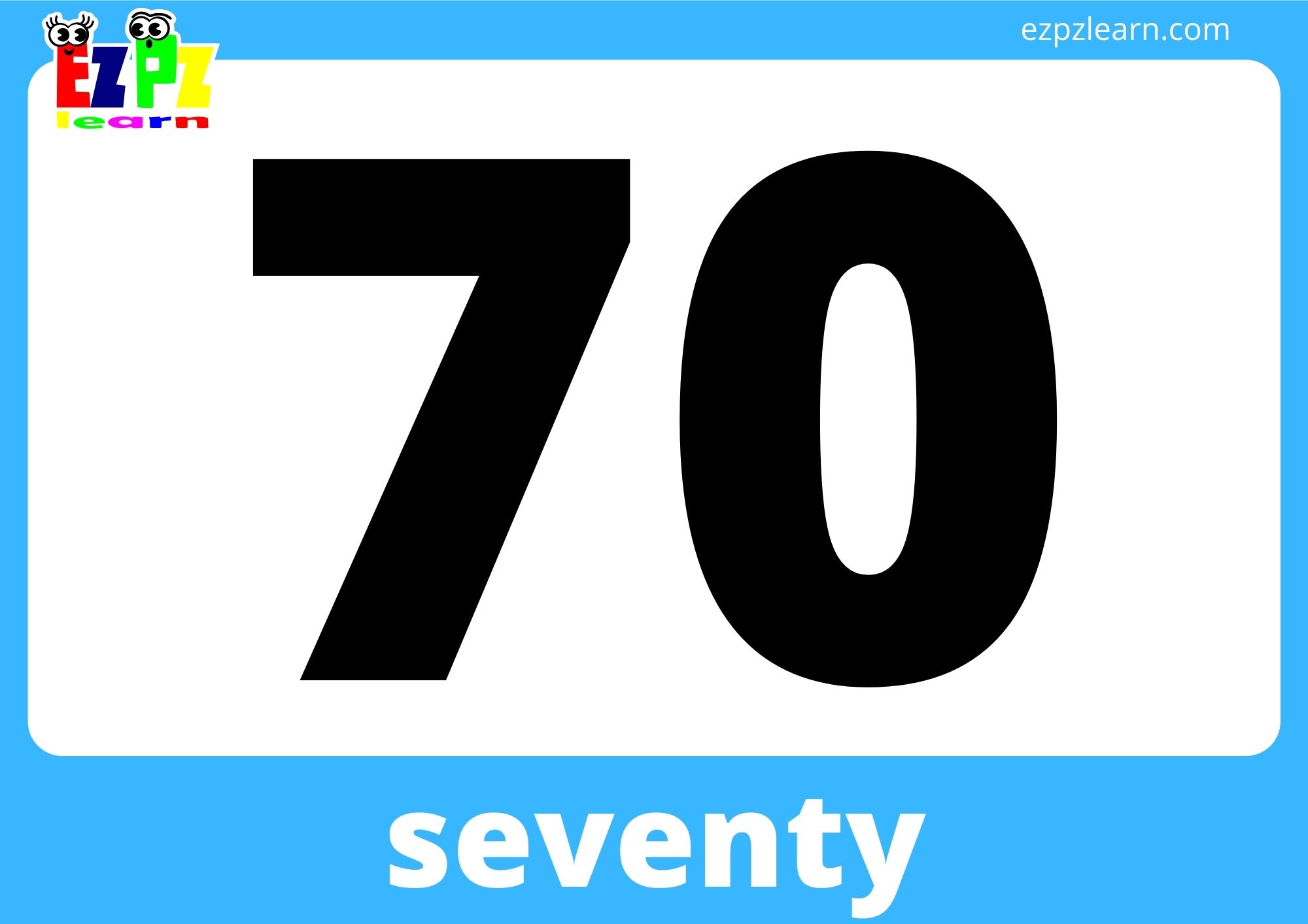 Numbers Flashcards With Words ONLINE - Ezpzlearn.com